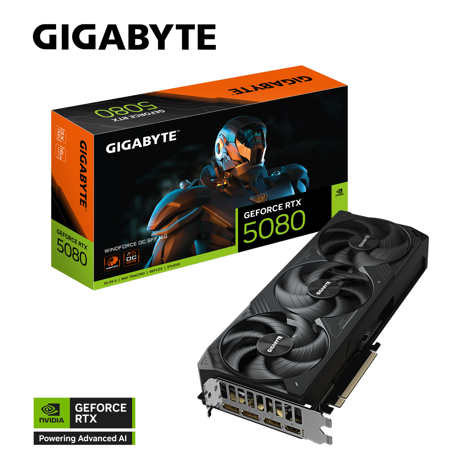 Gigabyte GeForce RTX 5080 16GB GDDR7 Windforce OC SFF Videókártya ...