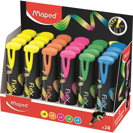 Maped Szövegkiemelő display, 1-5 mm, "Fluo Peps Flex", vegyes színek ...