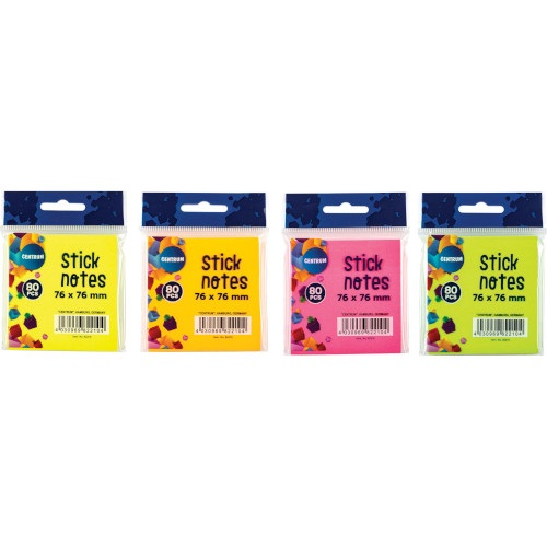 Centrum Öntapadós jegyzettömb Stick Notes 76x76 mm, 80 lapos, 4 féle ...