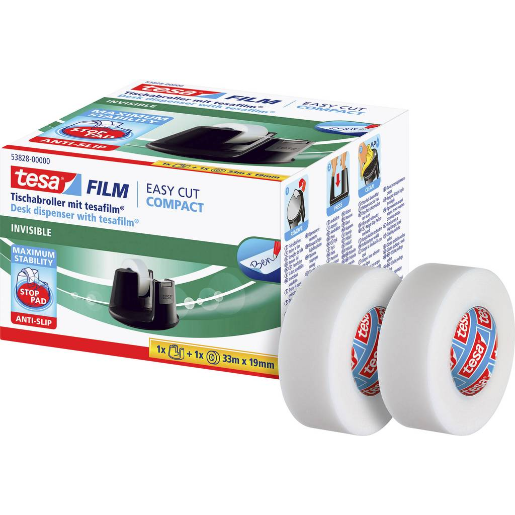 Tesa Ragasztószalag adagoló film invisible Fekete Tekercs szélessége ...