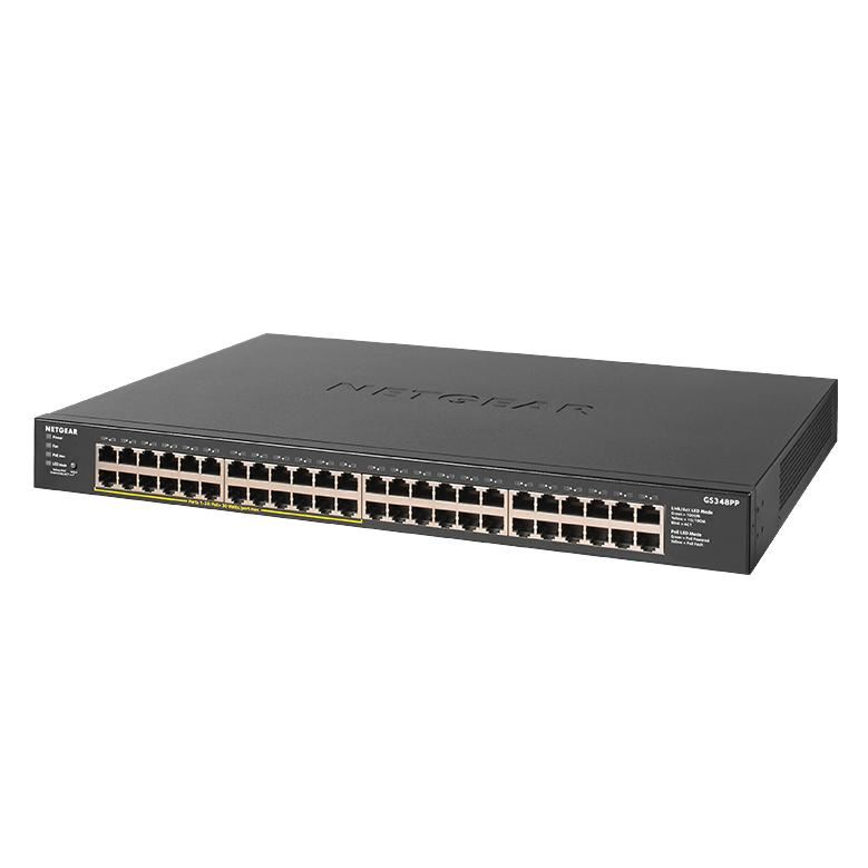 Netgear GS348PP 48 port PoE+ Gigabit Ethernet switch (GS348PP-100EUS ...