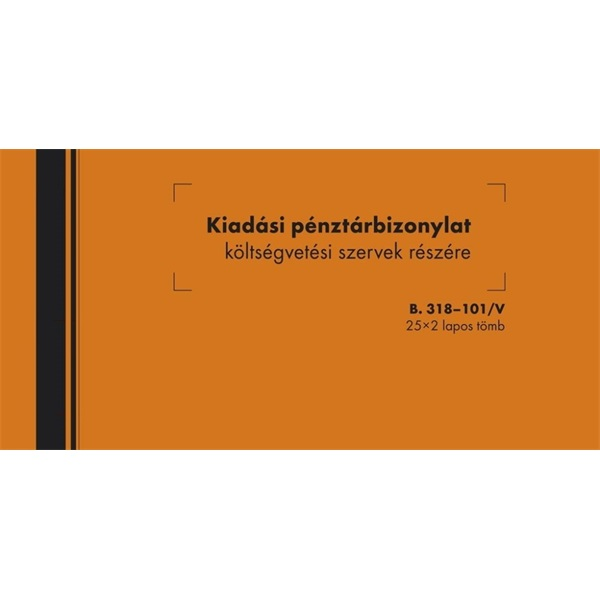 B.318-101 25x2lapos "Kiadási pénztárbizonylat költségvetési szervek ...