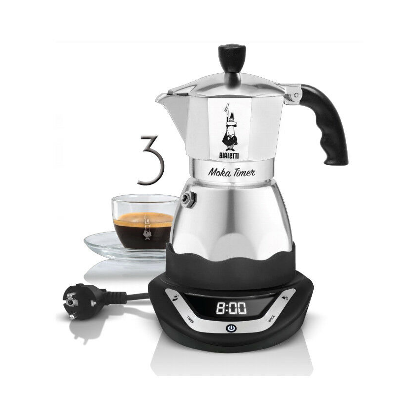 Bialetti Moka Easy Timer 3TZ Kotyogós Kávéfőző - Ezüst/Fekete - XuPe.hu ...